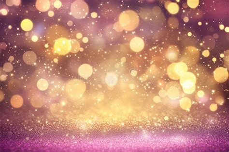 Shimmering Gold White Bokeh Lights Sparkling Particles Background Stock Photos - Free & Royalty ...