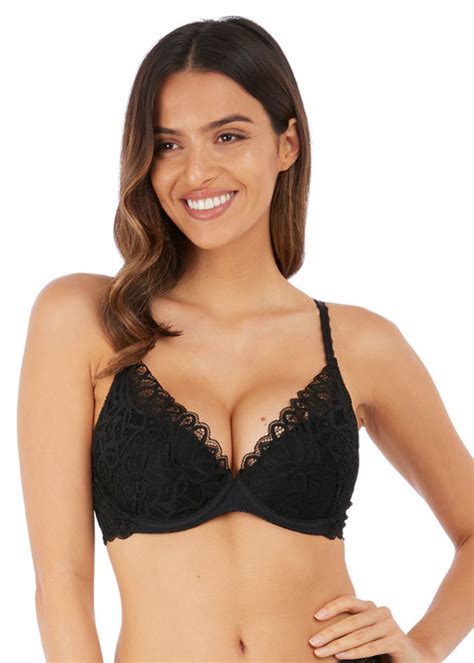 Wacoal Raffine Black UW Plunge Bra WE148003BLK - Belle Femme Lingerie