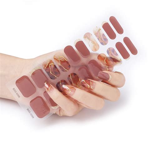 Semicured Gel Nail Stickers UV/LED Lamp Required 20 Gel Nail Polish ...