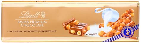 Шоколад молочный Lindt Milk Hazelnut Gold с фундуком 300 г ...