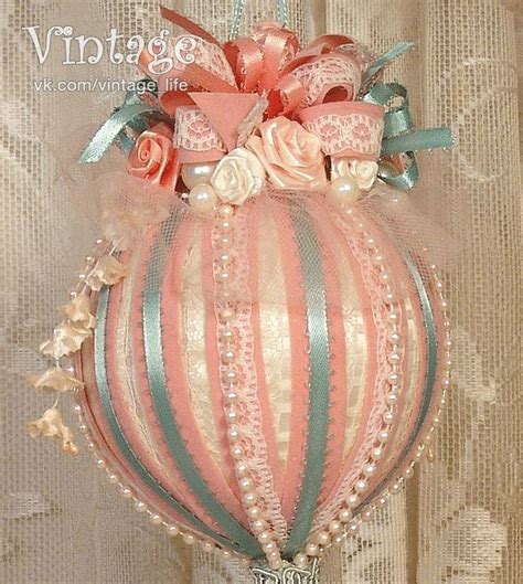 игрушки на ёлку в стиле шебби-шик. | Victorian christmas ornaments ...
