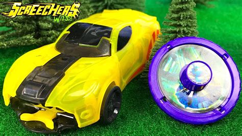 SCREECHERS WILD RAPID FIRE DISC BLASTER WITH THREE COLLECTIBLE ...