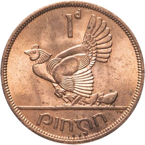 Монета Ирландия 1 пенни (penny) 1967 стоимостью 616 руб.