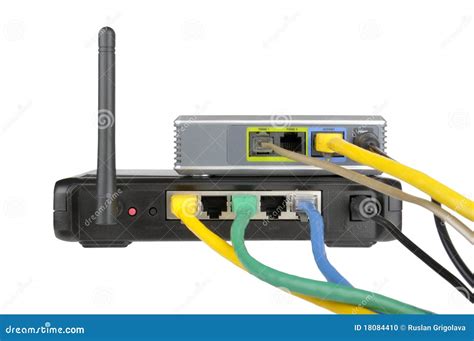 Router and phone adapter stock photo. Image of technology - 18084410