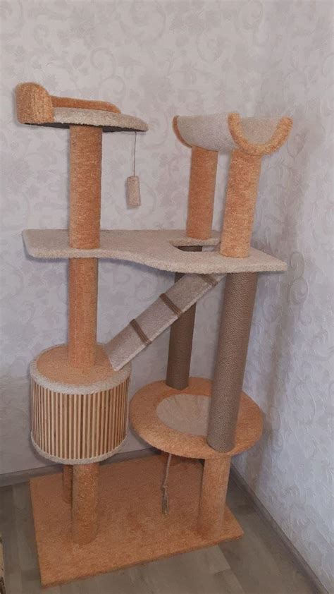 Высокий Игровой Комплекс Дряпалка для Кошек с Домиком — Купить Недорого ...