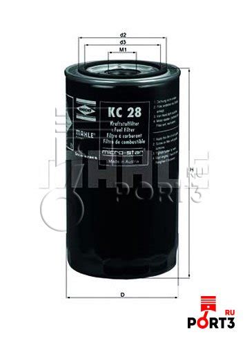 KNECHT/MAHLE KC28 Топливный фильтр