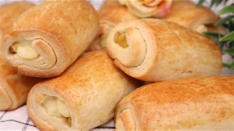 Мини-рулетики на СМЕТАНЕ с КРЕМОМ и ЯБЛОКАМИ. Без дрожжей выпечка на ...