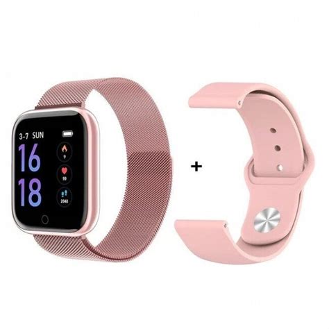 Смарт-часы SMART WATCH T80S розовое золото (температура, пульс ...