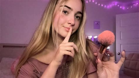 ASMR best friend does your makeup while you share secrets🤫 (inaudible, sketching, roleplay ...