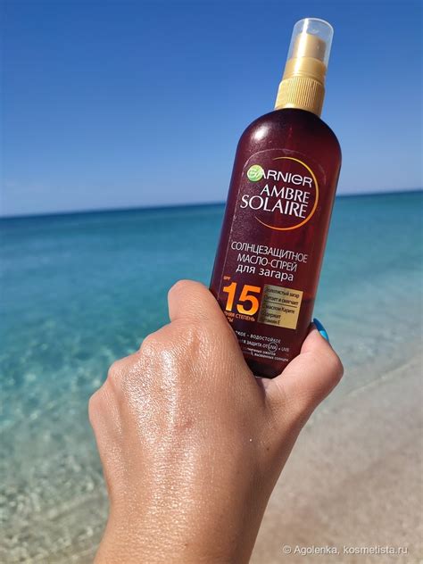 Солнцезащитное масло-спрей для загара Garnier Ambre Solaire spf-15 ...