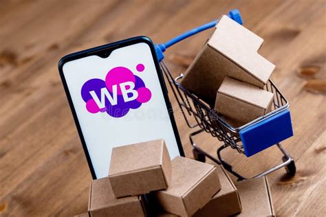 Smartphone with Wildberries Logo on the Screen, Shopping Cart and ...
