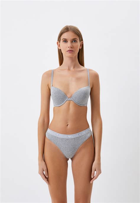Бюстгальтер Emporio Armani PUSH UP, цвет: серый, RTLABR149601 — купить ...