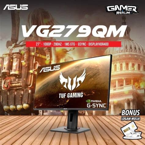 Jual Asus TUF Gaming VG279QM 27" 280Hz G-SYNC Compatible Gaming Monitor ...