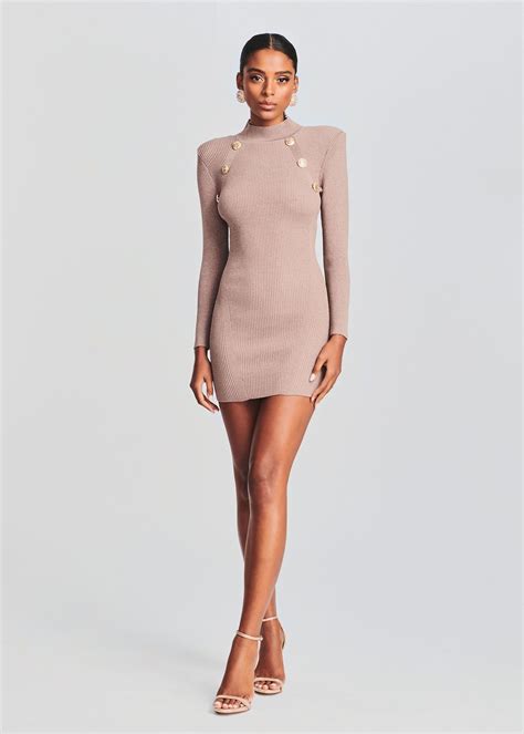 Grey Knit Dress | Long Sleeve Aislinn Dress | Retrofête – Retrofete