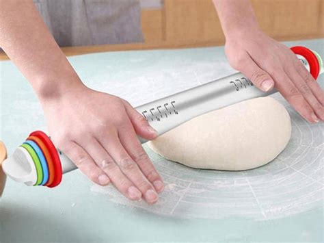 Умная скалка Foodie 43см с регулировкой толщины теста | Качалка Cooking ...