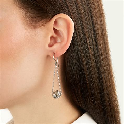 Серьги женские серебро 925, серьги длинные висячие на цепочке с ...