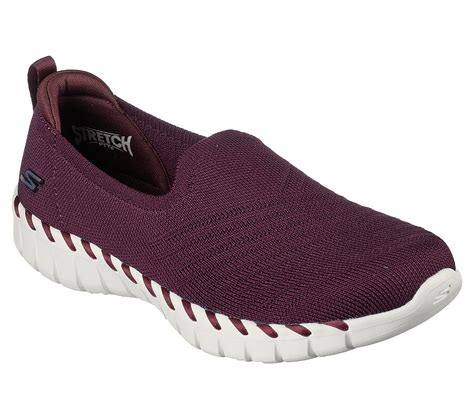 Skechers Burgundy Go Walk Smart 2 Cari Womens Slip On Shoes - Style ID ...