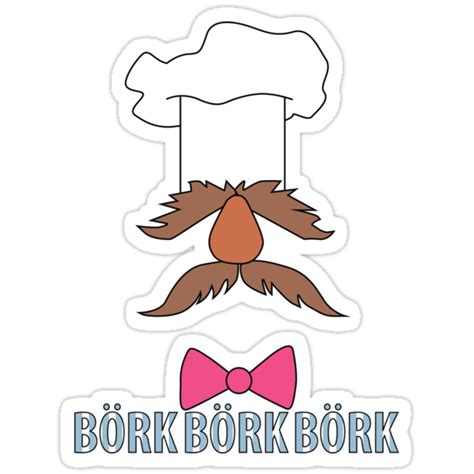 "Bork Bork Bork" Stickers by Madison Bailey | Redbubble