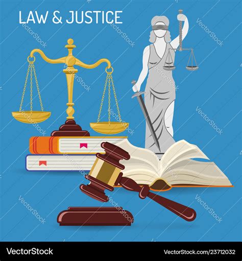 Law and justice concept Royalty Free Vector Image