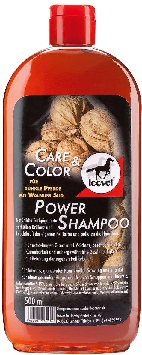 Leovet Power Shampoo mit Walnuss für dunkle Pferde 500 ml