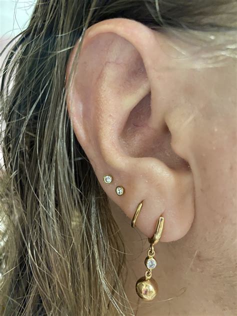 Золотые серьги с фианитами JASMİNE JEWELLERY: розовое золото 585 пробы ...