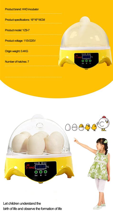 HHD YZ9-7 Household Mini Smart Incubator Auto Temperature Control 7 ...