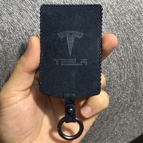 Чехол для ключ карточка Tesla Model Y Итальянская Алькантара / Ключ ...
