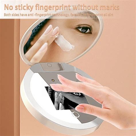UV Compatible Mirror With Visualized Sunscreen And LED Lights For ...