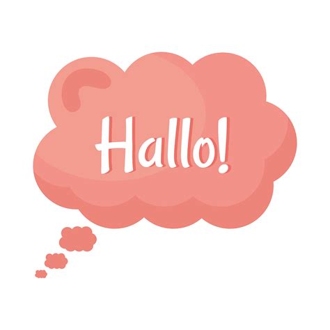 hallo in speech bubble 5332585 Vector Art at Vecteezy