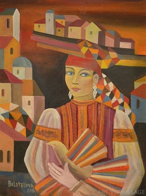 Девушка с птицей - картина Т.И.Белотеловой, продажа картин в Москве ...