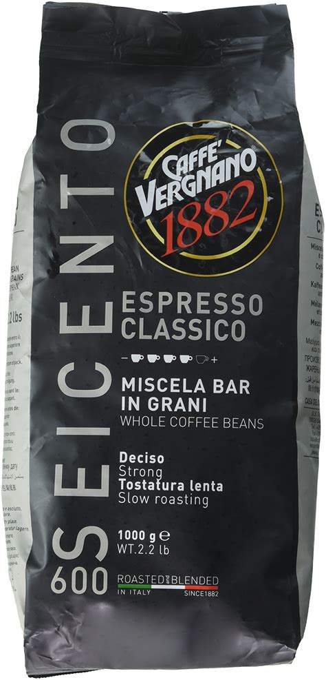 Amazon.com : Caffe Vergnano 1882 Espresso Crema '800 Beans - 2.2 lb ...