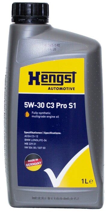 Hengst 5W-30 C3 Pro S1 свежее - Лабораторные анализы - Свежие - Форум ...