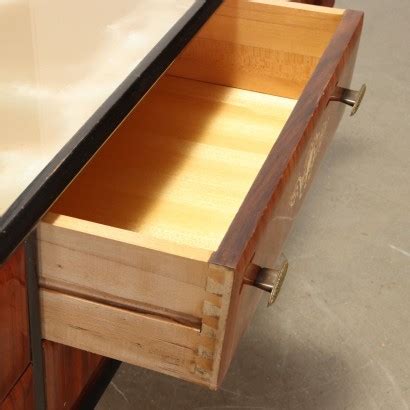 Comò Anni 50-60 Impiallacciato Legno Esotico Modernariato Mobilio