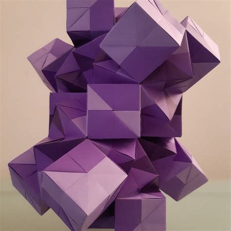 Stunning Amethyst Asterisk Origami Sculpture