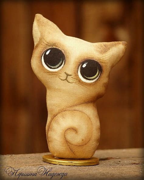 Кошки-крошки. Винтажные малышки. Кофейные Интерьерные игрушки ...