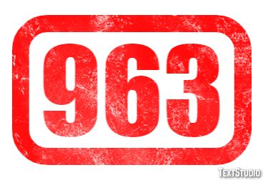 963 Text Effect and Logo Design Number