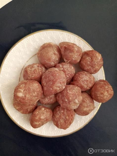 Отзыв о Фрикадельки из свинины и говядины Вкусвилл | Плотные мясные ...