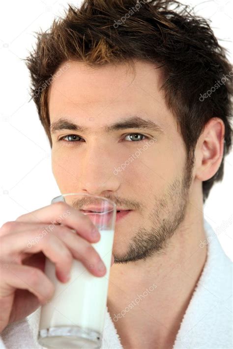 A man drinking milk — Stock Photo © photography33 #7388874