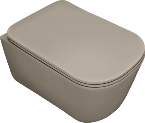 Унитаз подвесной Kerasan Tribeca 511481 nocciola mat бежевый, овальный ...