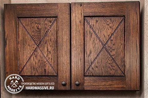 Навесной шкаф Лофтовый в ванную из дуба на заказ