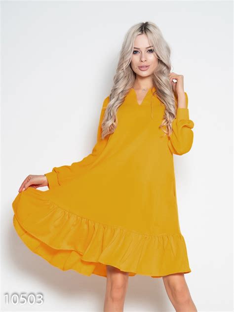 Платье мини ISSA Plus 10503_mustard для женщин Горчичный - купить в ...
