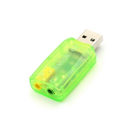 Внешняя звуковая карта USB 3D Sound (Желтый)