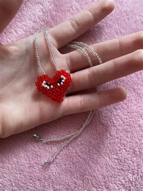 сердце с глазами 👀 ️ в 2023 г | Бисерные украшения, Бисер, Ожерелье
