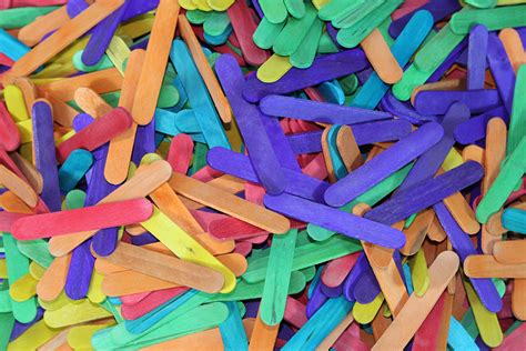 Mini Pop Sticks 1000pk - Assorted Colours
