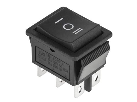 PRZEŁĄCZNIK KOŁYSKOWY On-Off-On 16A 250V 6pin - 13076265371 - oficjalne ...