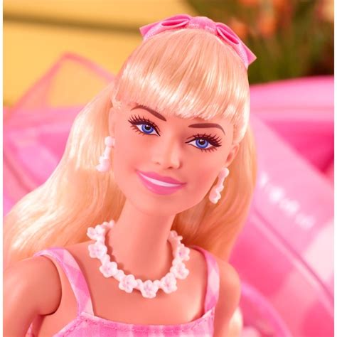 Barbie Puppe zum Barbie-Film im rosa-kariertem Retrokleid Sammlerpuppe ...