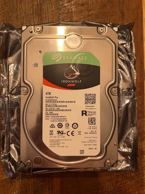 Seagate IronWolf Pro 4TB NAS drive - Warranty Until November 2023 ...