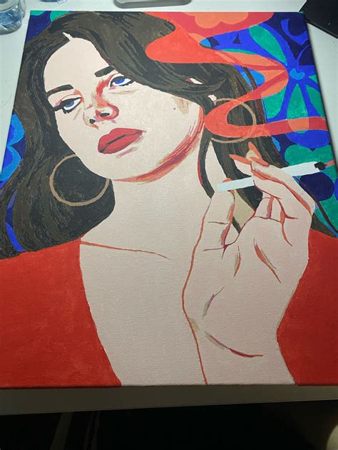 Картина по номерам «Lana Del Rey Лана Дель Рей: Арт с сигаретой» EVEE ...