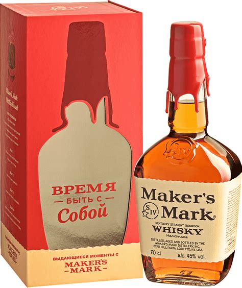 Виски Maker's Mark Kentucky Straight Bourbon Whisky (gift box) 0.7 л ...