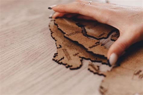 Дерев'яний пазл Мапа світу звичайна купити в Україні • PuzzleOk